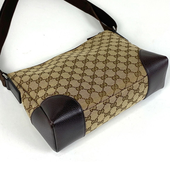 Gucci | Bags | Gucci Brown Gg Bag Canvas Shoulder Gg Pattern | Poshmark